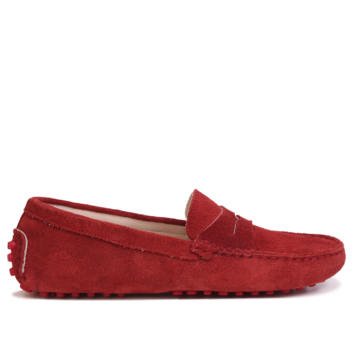 Mocassin en Daim Rouge